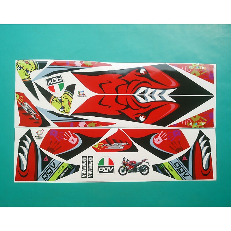 Jual Stiker Motor R15 V2 Variasi Shark Merah | Shopee Indonesia