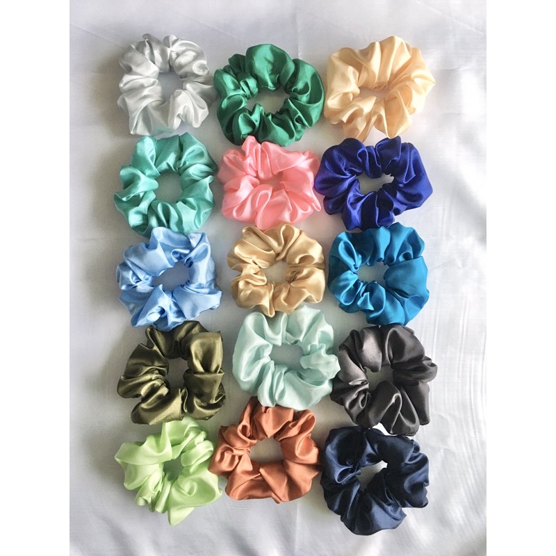 Jual Scrunchie Satin Part 2 / Ikat Rambut Hijab / Ikat Rambut Scrunchie ...
