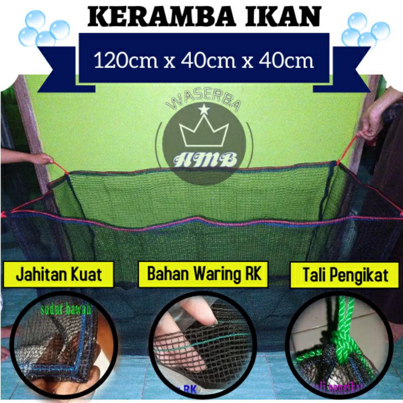 Jual Jaring Keramba Ikan Hapa Ukuran 120cm x 40cm x 40cm | Shopee Indonesia