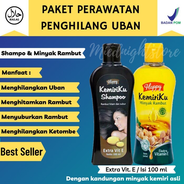 Jual PAKET HAPPY KEMIRIKU SHAMPOO PENGHILANG UBAN 100% ORIGINAL ...