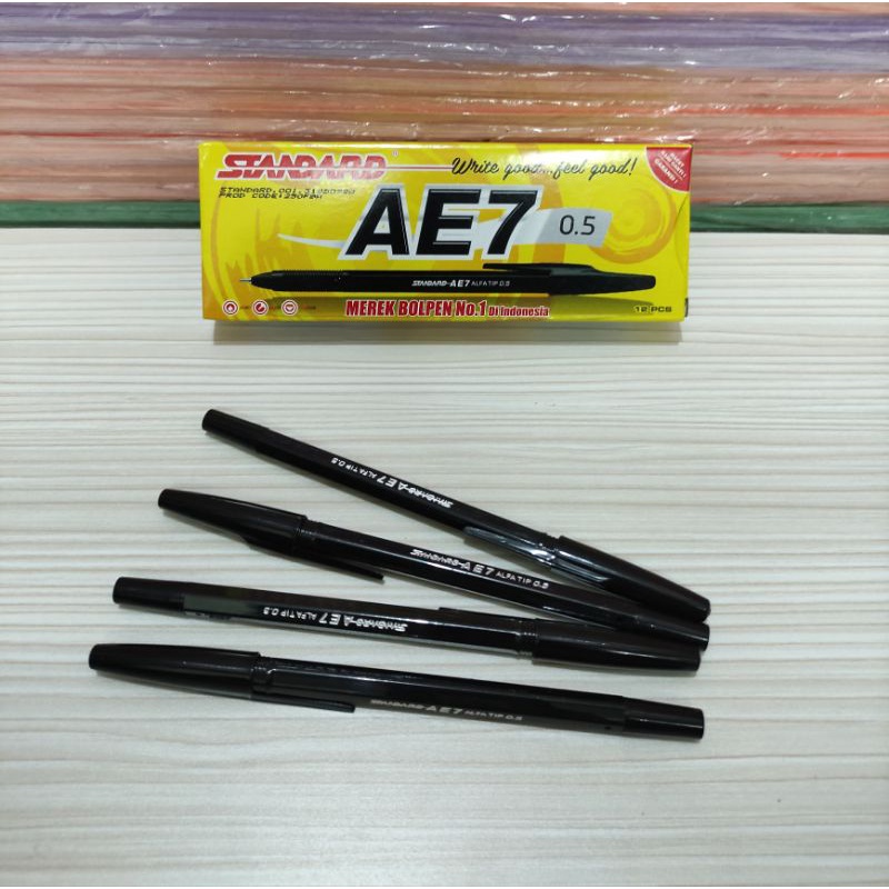 Jual Bolpoint standard ae7 hitam 0,5 | Shopee Indonesia