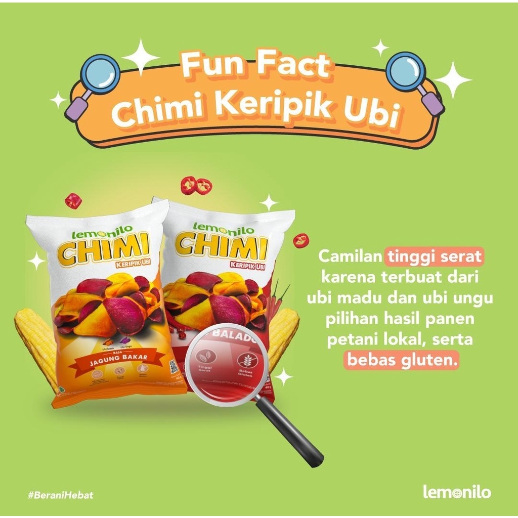 Jual LEMONILO Chimi Keripik Ubi - Jagung Bakar Balado - Snack Cemilan ...