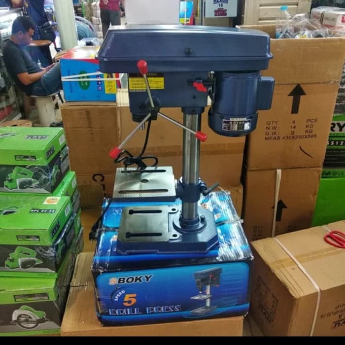Jual Mesin Bor Duduk 13mm BOKY Pro 250 Watt / Bench Drill Press 250W ...