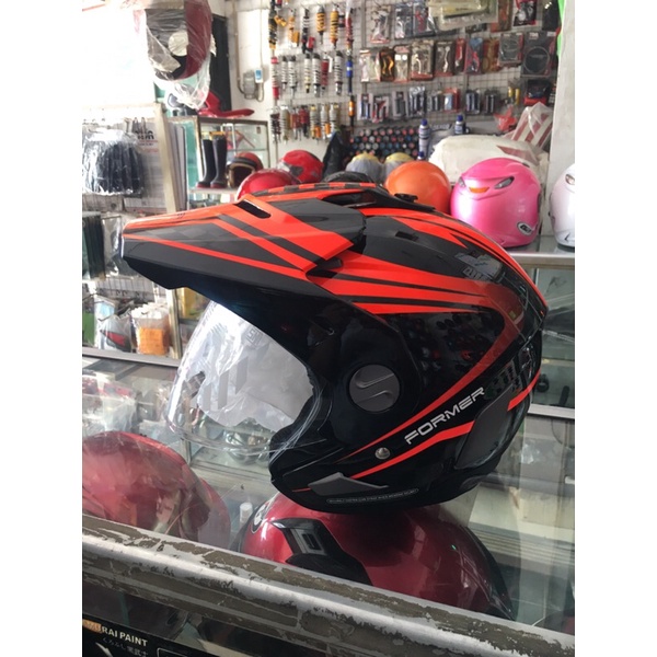 Jual Helm Cargloss Former Motif Black Orange/Half Face | Shopee Indonesia