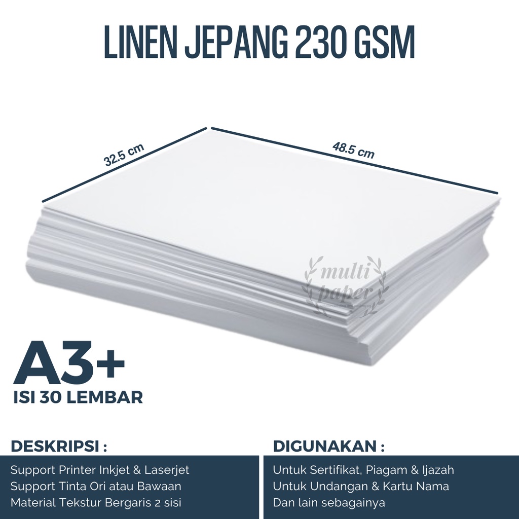 Jual Kertas Linen A3+ isi 30 lembar / Kertas Linen A3 Plus | Shopee ...