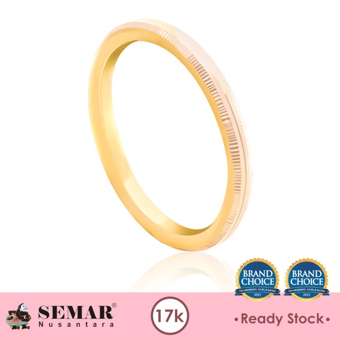 Jual Cincin Emas Classic Dua Dimensi Gold 17K Semar Nusantara | Shopee ...