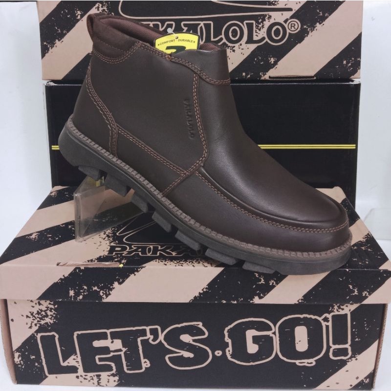 Jual sepatu boot kulit pria PAKALOLO N08193 original | Shopee Indonesia