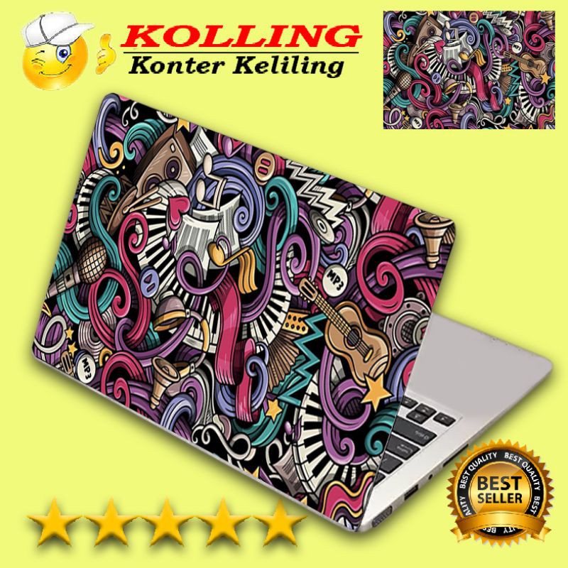 Jual Garskin Laptop logo art music II Skin Laptop Stiker Laptop ...