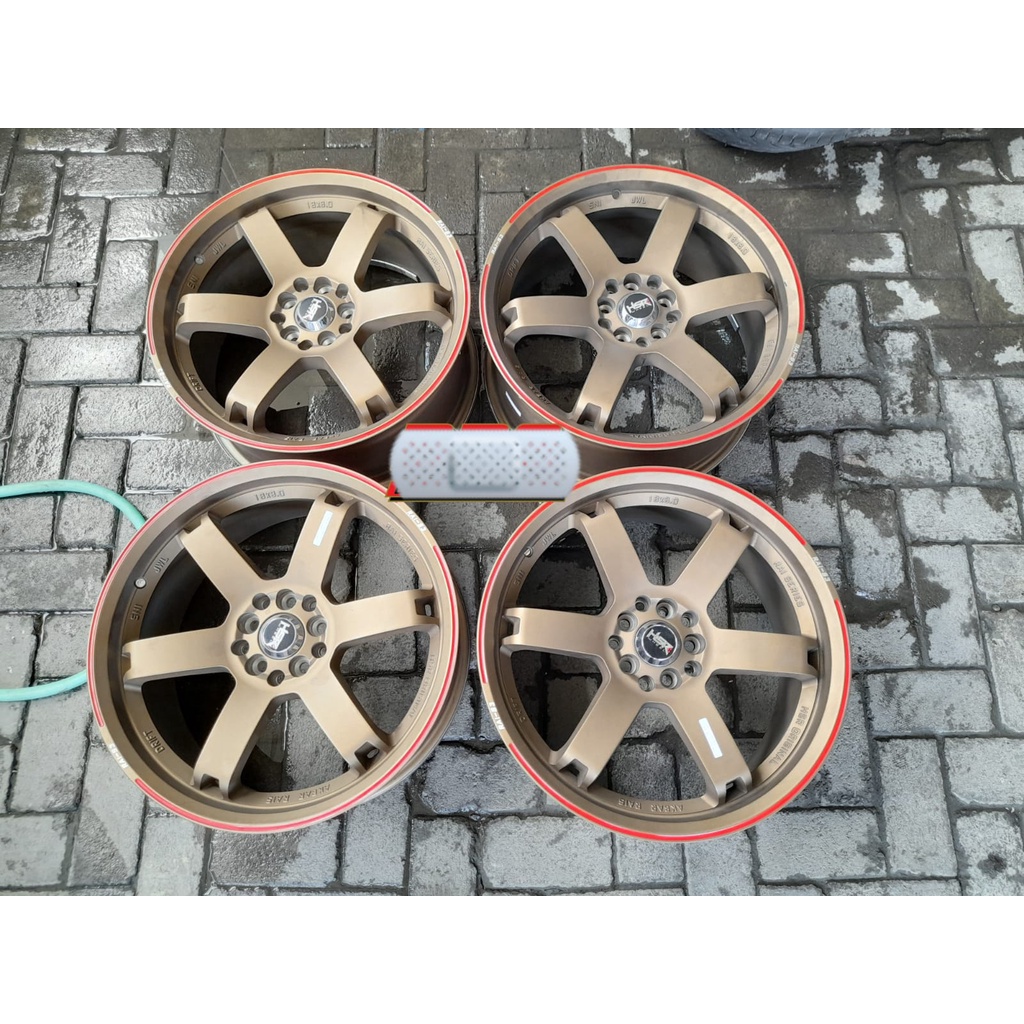 Jual velg/pelek te37 ring 18x8 et 45 pcd 5x100/5x114 cocok untuk innova, hrv, crv, xpander ...