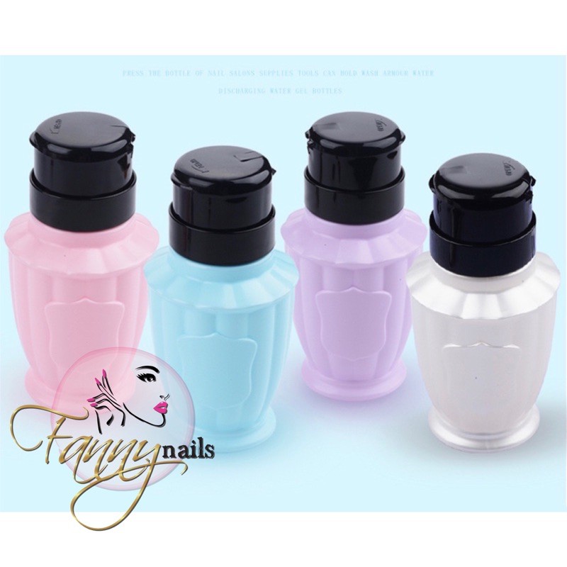 Jual botol pump aceton aseton makeup remover botol pump 250ml nail art ...