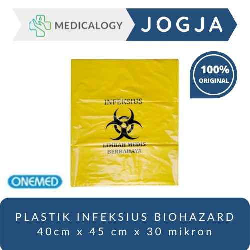 Jual Plastik Infeksius Kuning 40 cm x 45 cm x 30 mikron isi 18 | Shopee ...