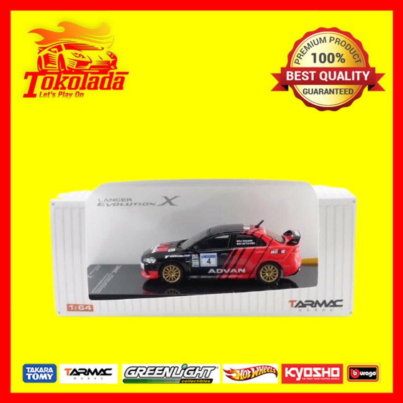 Jual Diecast Tarmac Works - Mitsubishi Lancer Evolution Evo X #4 Advan ...