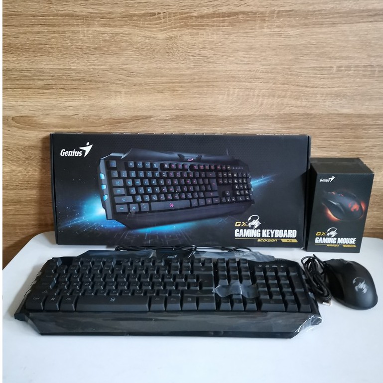 Jual Genius Scorpion Keyboard K5 + Mouse Combo X1-400 | Shopee Indonesia