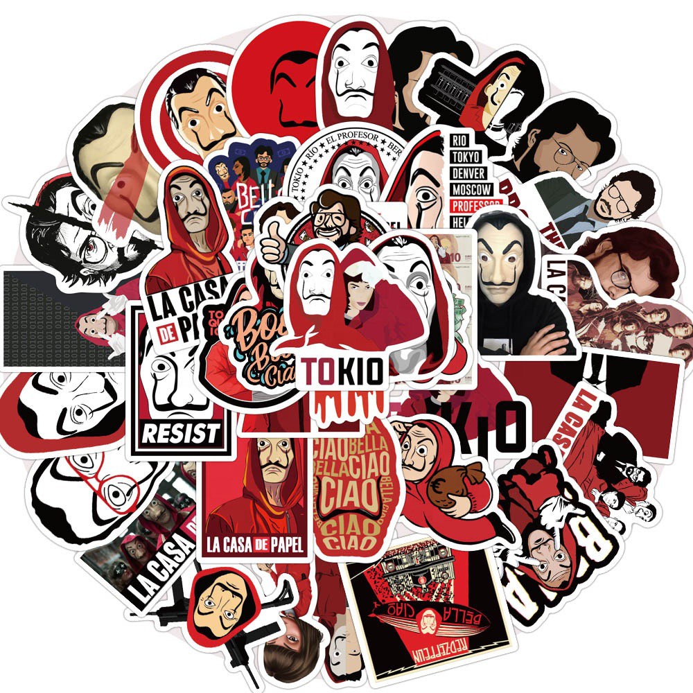 Jual Sticker Money Heist 50Pcs | Shopee Indonesia