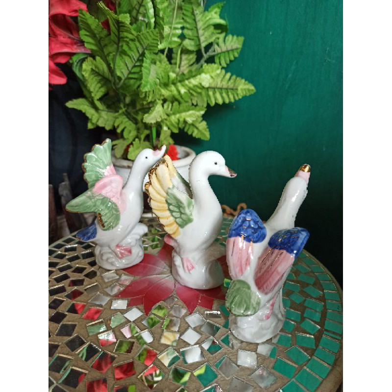 Jual Patung angsa putih tinggi 12 cm dengan sayap yang indah menawan ...