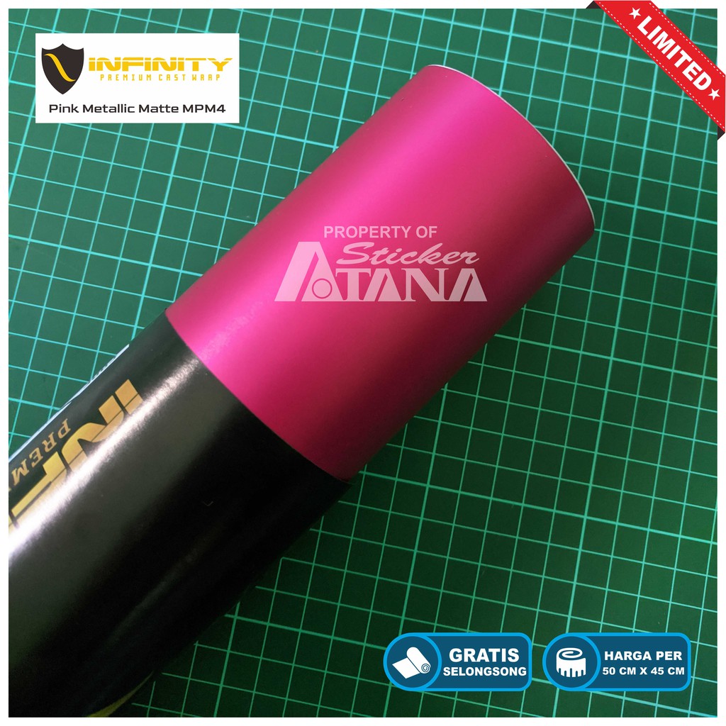 Jual Skotlet Pink Doff Metalik Scotlet Infinity Satin Dop Stiker ...