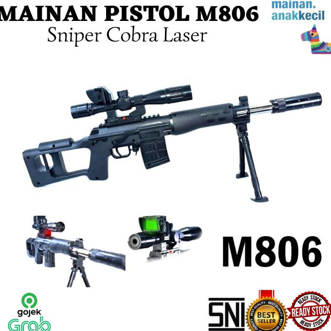 Jual MAINAN PISTOL PISTOLAN SENJATA SNIPER COBRA LASER - M806 | Shopee ...
