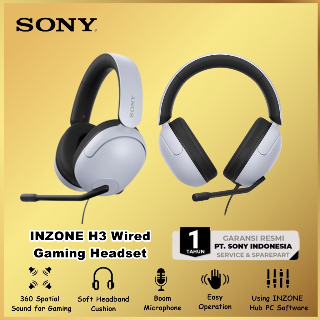 Jual Sony INZONE H3 Wired Cable Kabel Gaming Headset With 360 Spatial ...