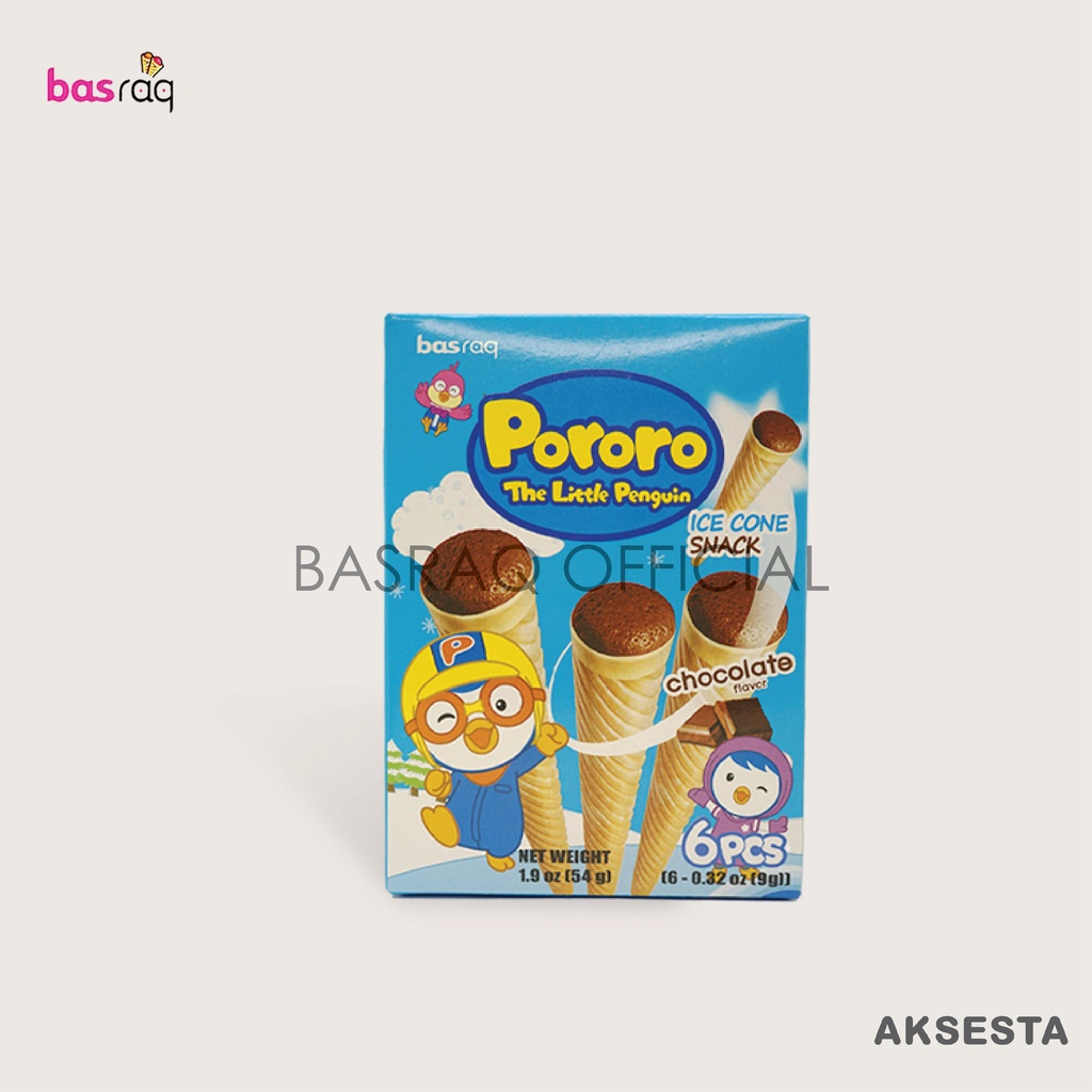 Jual Pororo Ice Cone Snack Chocolate 54 gr biskuit | Shopee Indonesia