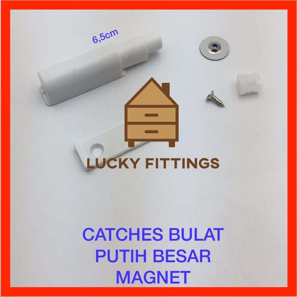 Jual Catches Bulat BESAR Pendek Push to Open Pintu Kayu Tip On Magnetic ...