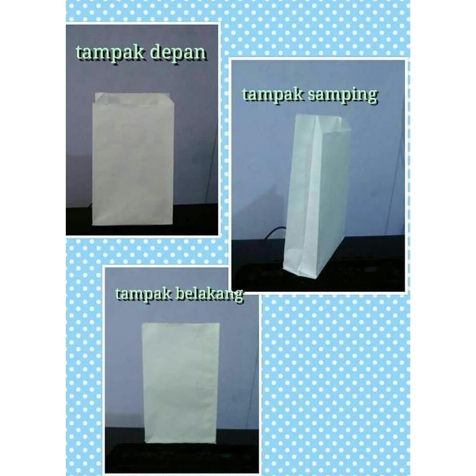 Jual KERTAS PUTIH KANTONG FOOD PACKING PAPER BAG KEMASAN KENTANG SNACK ...