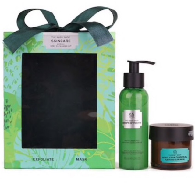 Jual The Body Shop NEW WEEKLY DEEP CLEANSING KIT ( himalayan charcoal ...