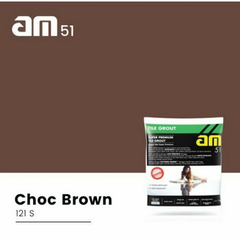 Jual AM 51 Choc Brown 121S. Super premium tile grout. Semen nat anti ...