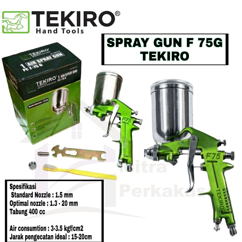 Jual Spray Gun F75 G TEKIRO Semprotan Cat Tabung Atas Tekiro | Shopee ...