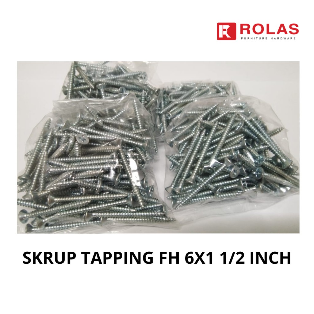 Jual SKRUP TAPPING FH 6X1 1/2 INCH / ISI 100PCS | Shopee Indonesia