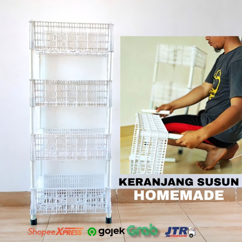 Jual RAK KERANJANG SUSUN WARUNG RAK SUSUN Rak Dapur Keranjang Serbaguna ...