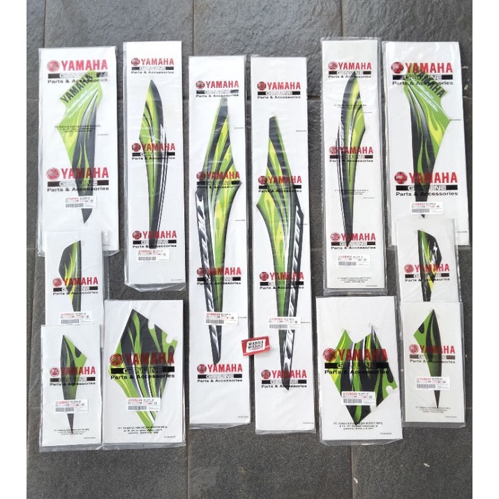Jual Strip striping Lis grapik Fullset Jupiter MX Hijau 2009 original ...