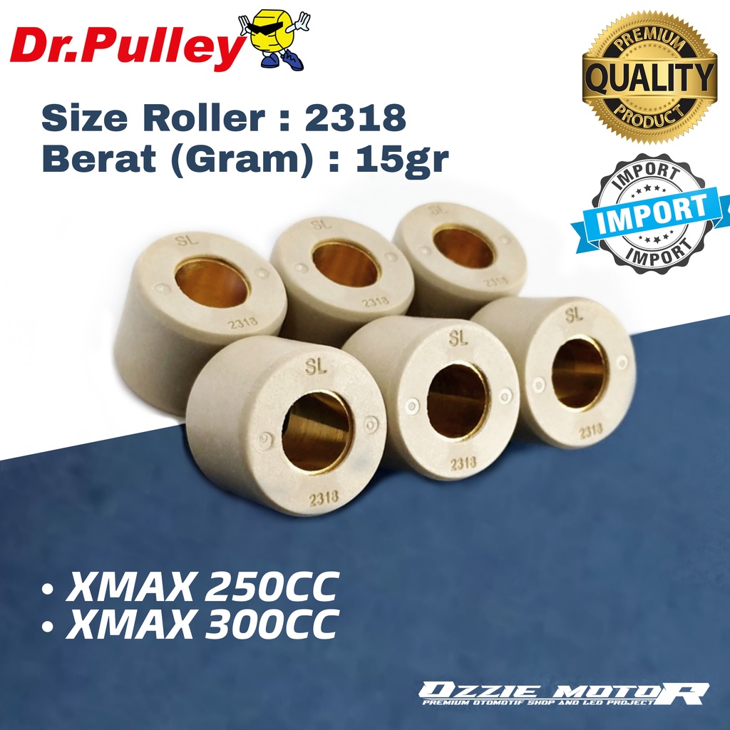 Jual ROLLER DR PULLEY SIZE 2318 15gr YAMAHA X-MAX 250CC-300CC | Shopee ...