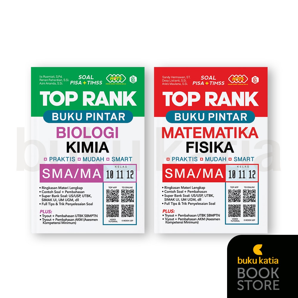 Jual Top Rank Buku Pintar Matematika Fisika SMA MA; Top Rank Buku ...