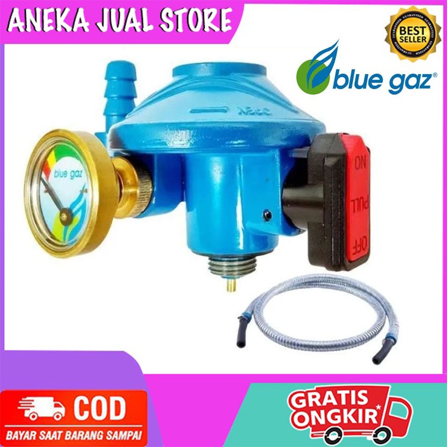 Jual Paket Blue Gaz Regulator PD - blue gaz Indikator Gas + Selang Blue ...