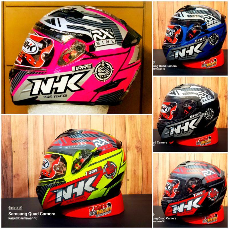 Jual [COD] NHK RX 9 MOTIF RACER X // HELM FULL FACE DOUBLE VISOR ...