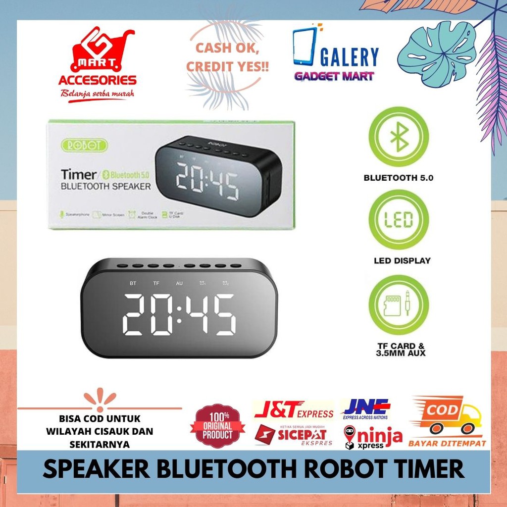 Jual Speaker ROBOT RB550 Bluetooth 5.0 with LED Display & Alarm Clock ...
