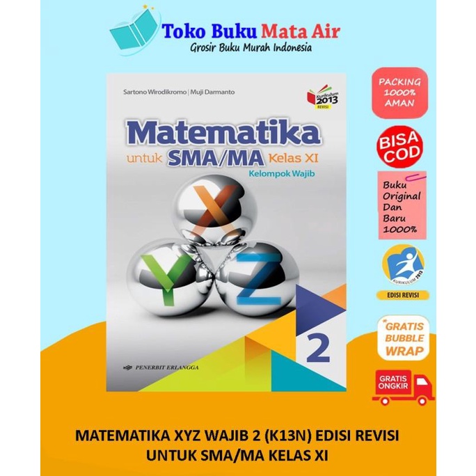 Jual BEST SELLER MATEMATIKA XYZ WAJIB 2 UNTUK SMA/MA KELAS XI MUJI ERLANGGA | Shopee Indonesia