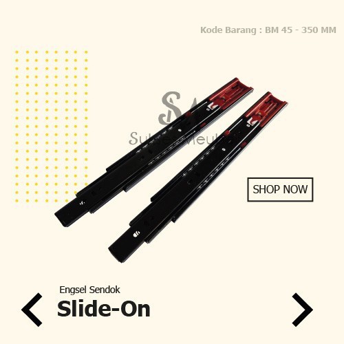 Jual HUBEN Rel Slow Motion Full Extention BM - 45 - 350 | Rel Laci ...