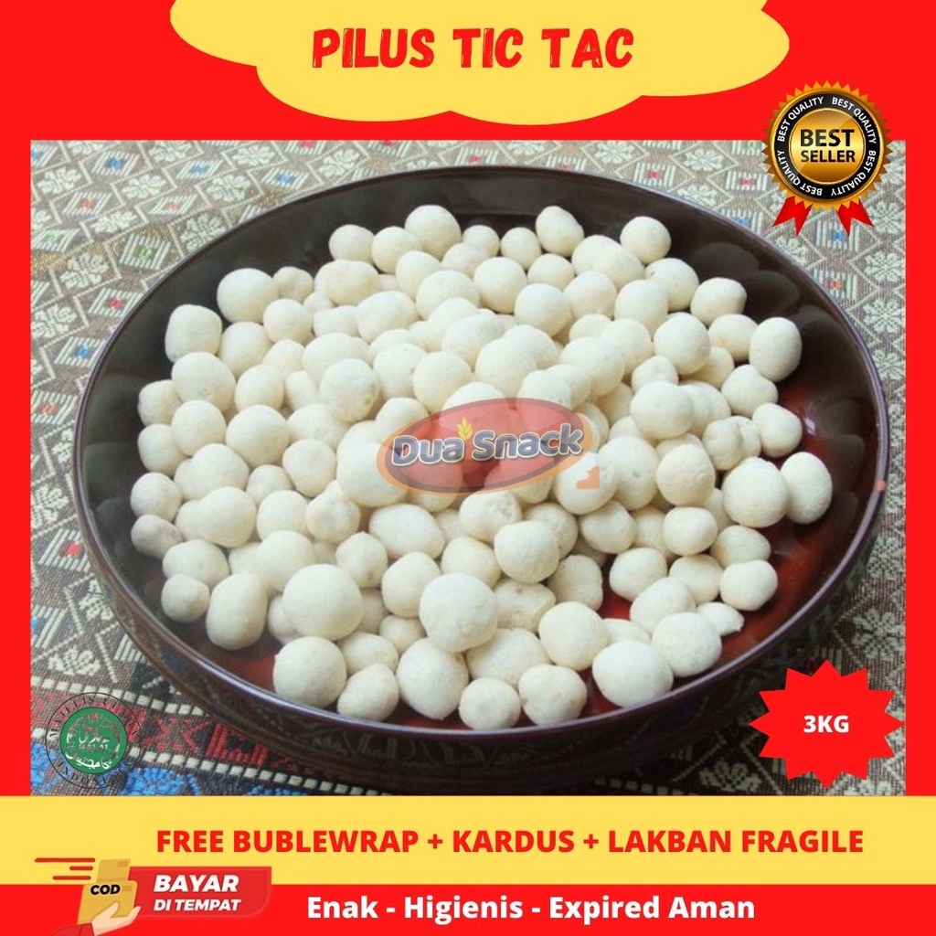 Jual Snack Makanan Ringan Cemilan Pilus Tic Tac 3Kg Enak Gurih Renyah ...