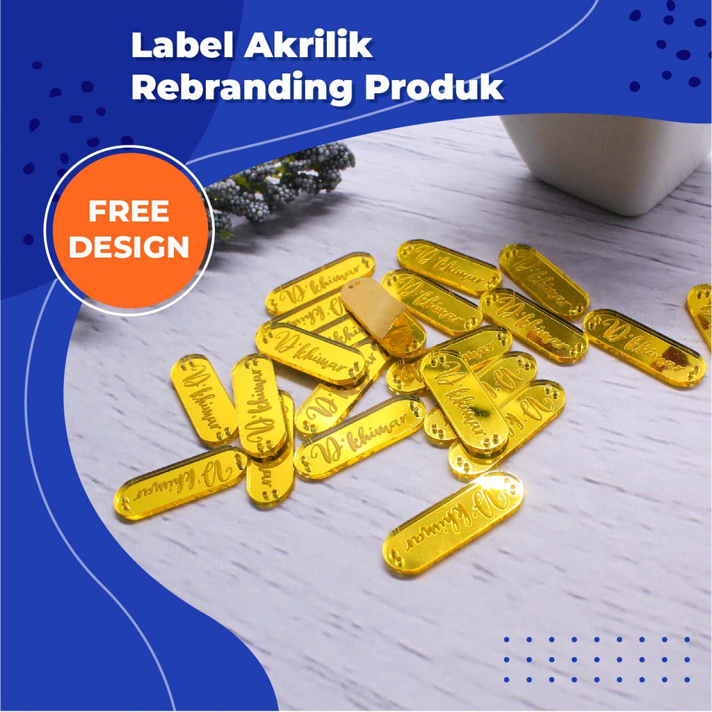 Jual Label Acrylic Rebranding Hijab/ Baju/ Gamis Label Produk Akrilik ...