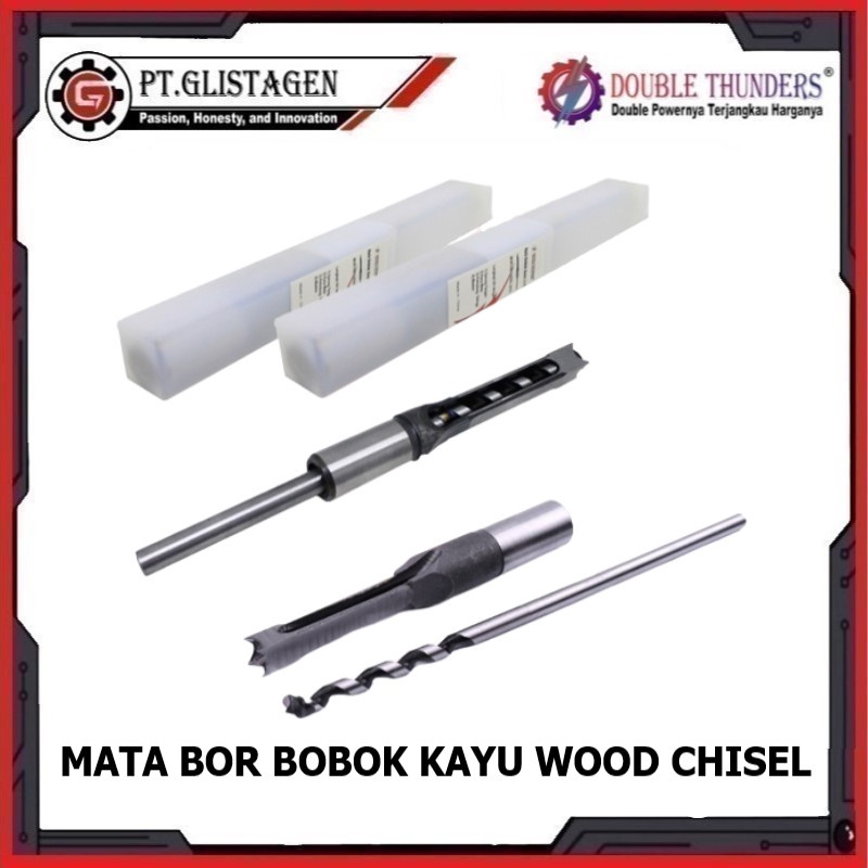 Jual Wood Chisel Mata Bor Bobok Kayu Mortising Square Chisel Set DT ...