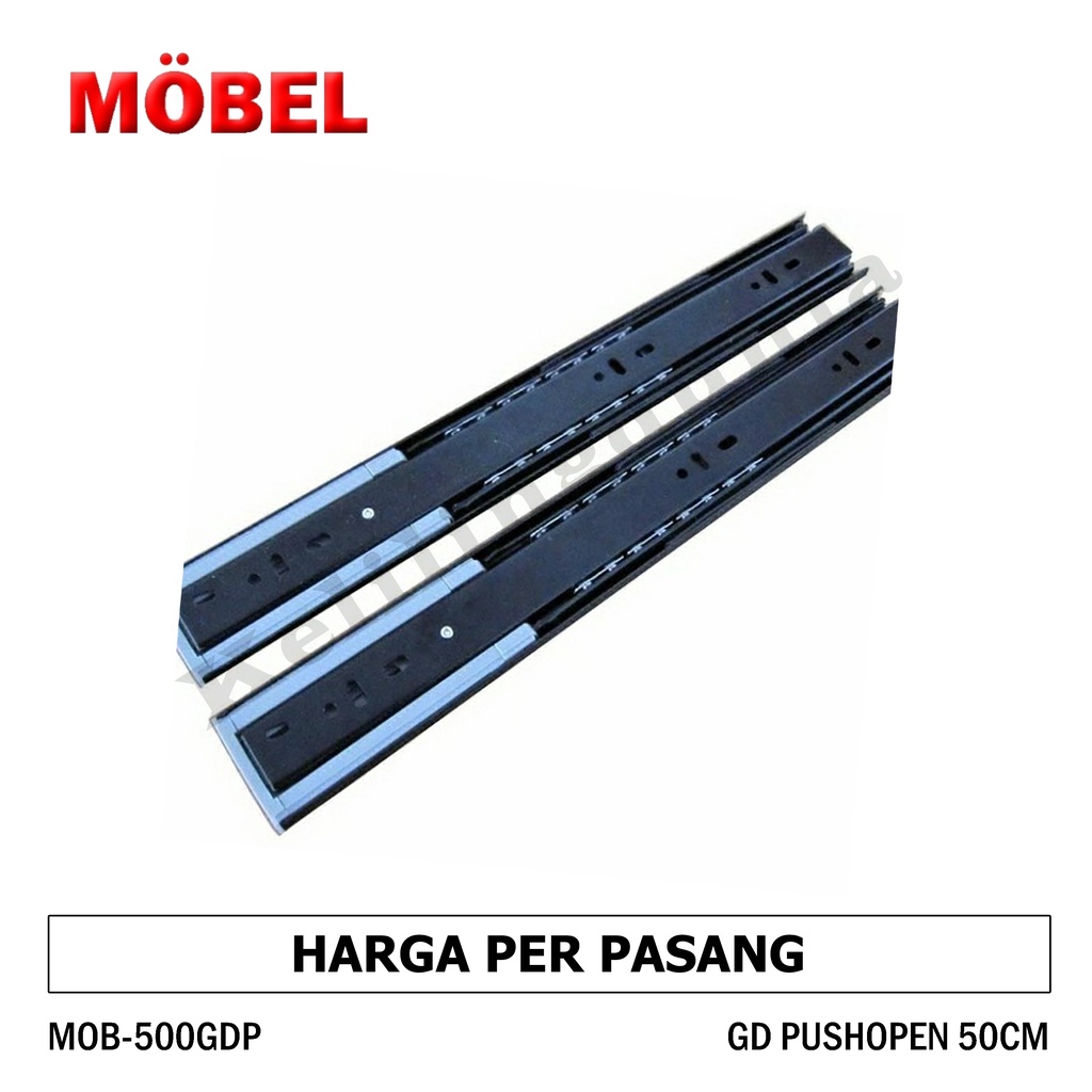 Jual Rel Laci Double Track Push to Open Tekan Keluar Hitam Tebal MOBEL ...