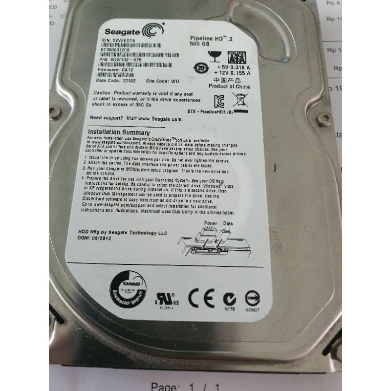 Jual HDD internal PC 3,5 inch 500Gb | Shopee Indonesia