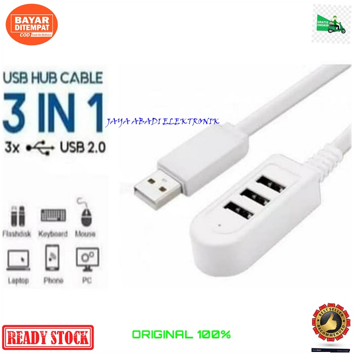 Jual J222 ORIGINAL USB HUB 3 PORT SAMBUNGAN ALAT CABANG PENGHUBUNG ...