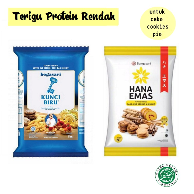 Jual TEPUNG TERIGU PROTEIN RENDAH 1kg / TEPUNG UNTUK COOKIES CAKE BOLU ...