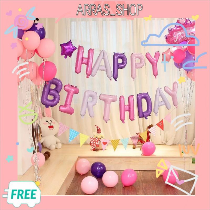 Jual BALON HAPPY BIRTHDAY / BALON ULANG TAHUN / BALON HURUF HAPPY ...