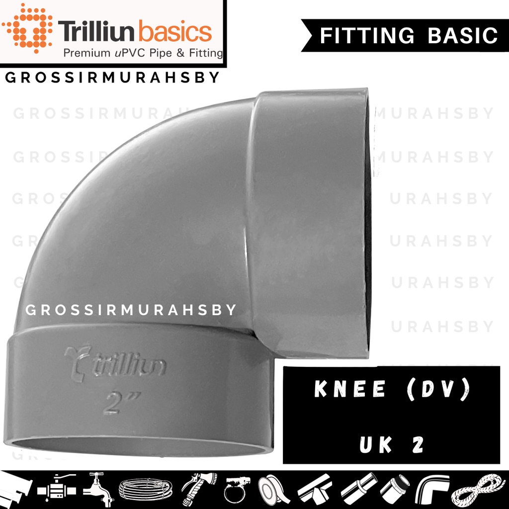 Jual KNEE PVC 2 INCHI TRILLIUN DV / ELBOW / KENI / L / KNIE 2" | Shopee ...