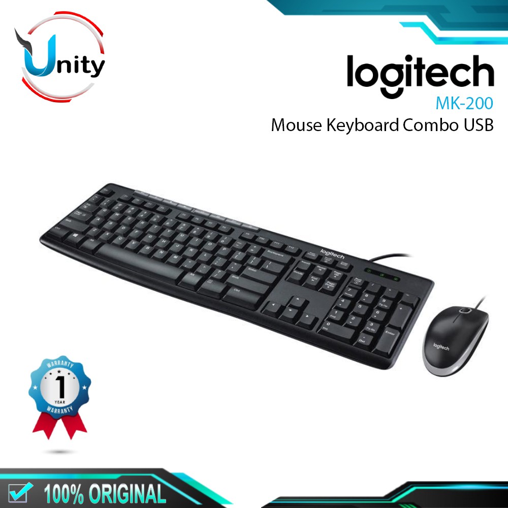Jual Logitech Mk200 Mouse Keyboard Combo Pc Keyboard Bundle Shopee