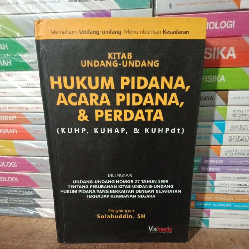 Jual Original KITAB UNDANG - UNDANG HUKUM PIDANA,ACARA PIDANA,DAN PERDATA ( KUHP,KUHAP,&KUHP Pdt ...