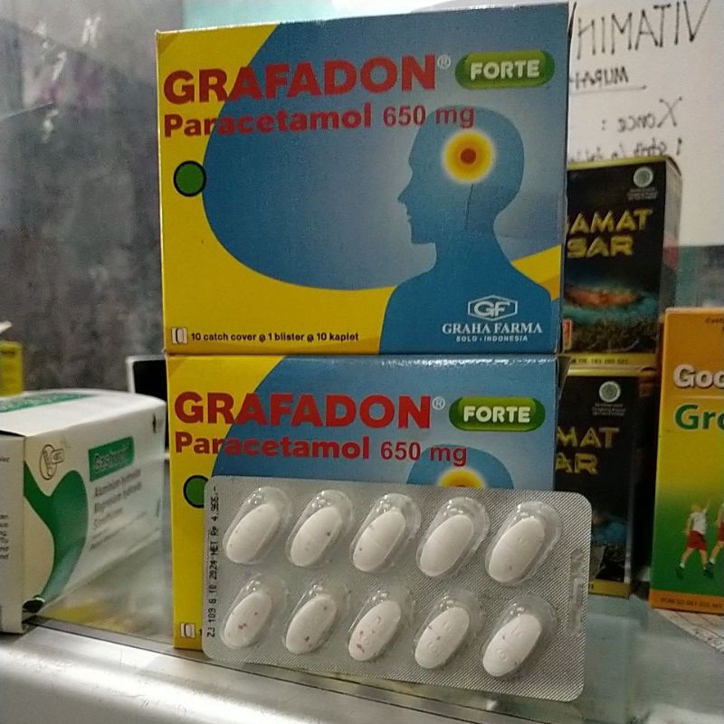 Jual GRAFADON FORTE PARACETAMOL 650 Mg/Harga perstrip isi 10 tab ...